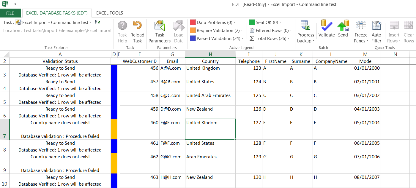 Lean Software Ltd > Help > Excel Database Tasks > Command Line Interface and Task Scheduling